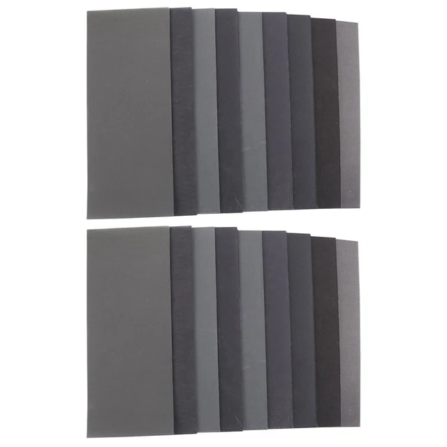 90 SHEETS PAPIER De Verre Grain 400 Meuler Du 800 Auto Corindon EUR 20 ...