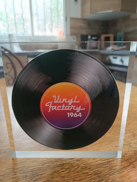 INCLUSION RÉSINE VINYL FACTORY 1964 Design Transparent Art Déco Moderne ...