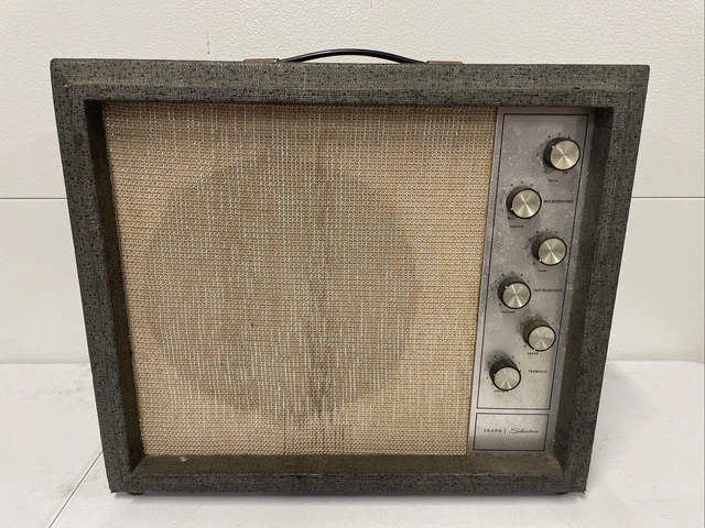 VINTAGE 60'S SEARS Silvertone Model 1482 Guitar Tube Amp Working £627. ...