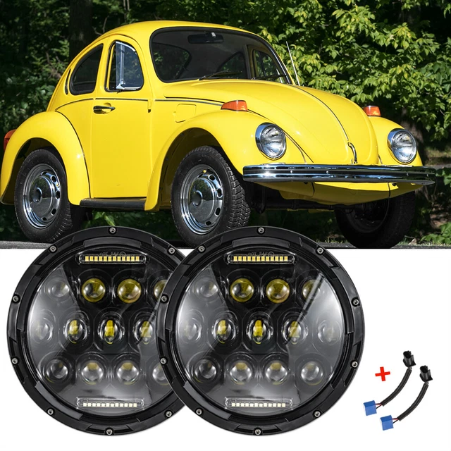 FOR VW BEETLE Classic 67-93 7" LED Headlights Daytime Running Light DRL ...