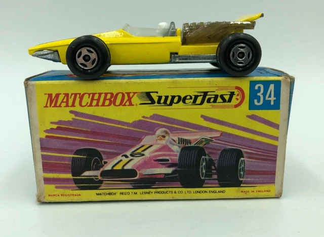 MATCHBOX SUPERFAST FORMULA 1 Racing Car No 34. Original, Boxed. £10.50 ...
