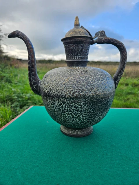ANTIQUE ISLAMIC COFFEE pot hot water kettle ewer dallah £19.99 ...