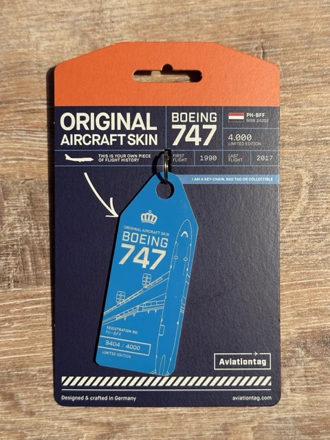 KLM BOEING 747 Aviationtag Aircraft Skin Flugzeug PH-BFF MSN24202 ...
