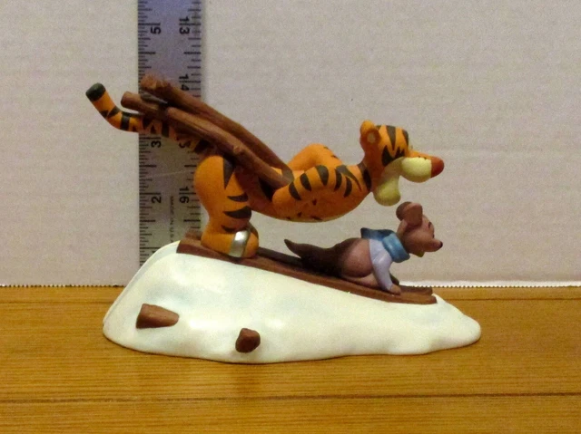 DISNEY'S TIGGER & Roo "Look Out Snow Here We Go" Figurine + 2 Pooh ...