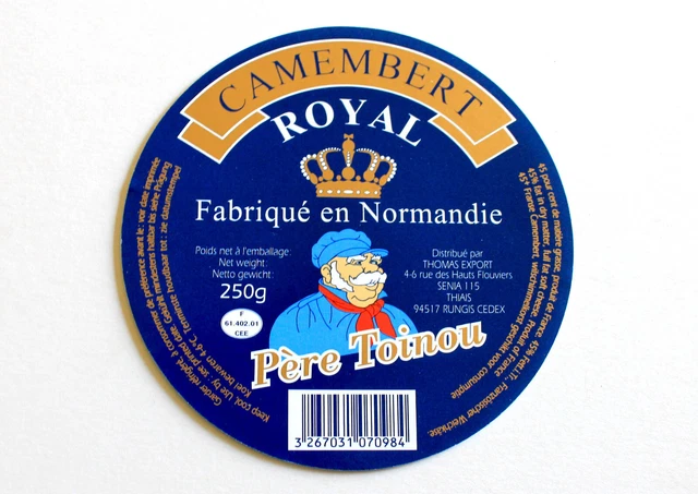 ANCIENNE ETIQUETTE BOITE Fromage Camembert Royal Normand Normandie ...