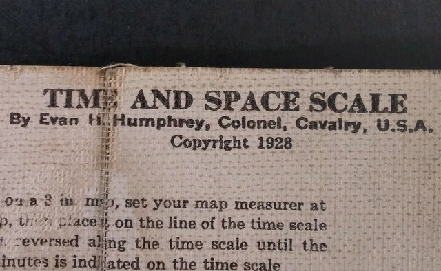 MILITARY FIELD MARCHING Scale Vtg 1928 Time Space General Evan Humphrey ...