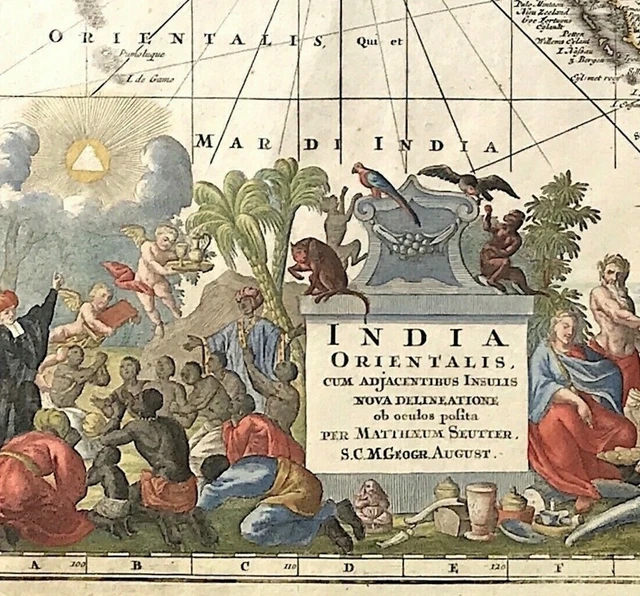 MAP OF ASIA original India Orientalis Southeast Indian Ocean Australia ...