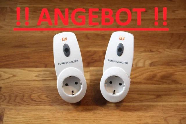 DOPPELPACK ELV CONRAD FS20 ST-2 Funkschalter Schalter Funk Steckdose Stecker !!1 EUR 20,69 ...