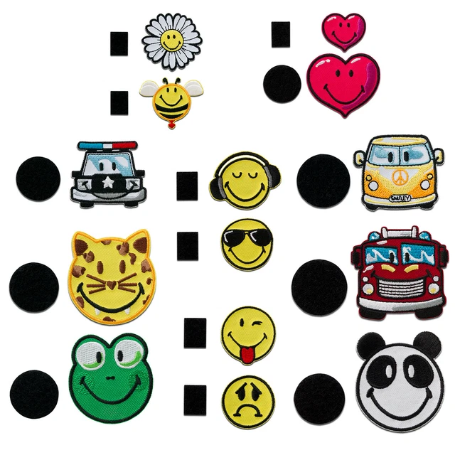ECUSSON THERMOCOLLANTS SMILEY scratch à coudre ou à coller appliqué EUR ...