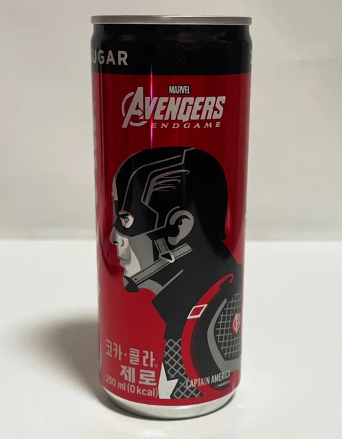 KOREAN VER RARE limited edition Coca-Cola Coke Zero AVENGERS Captain ...