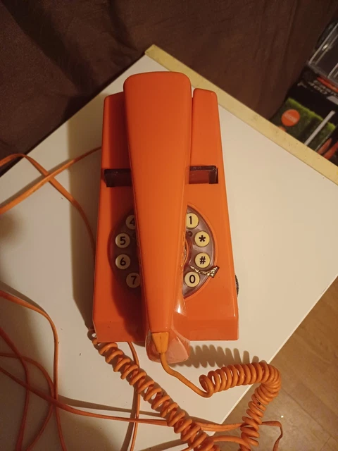 VINTAGE STYLE Orange Telephone Trimphone 60s stye made by wild and ...