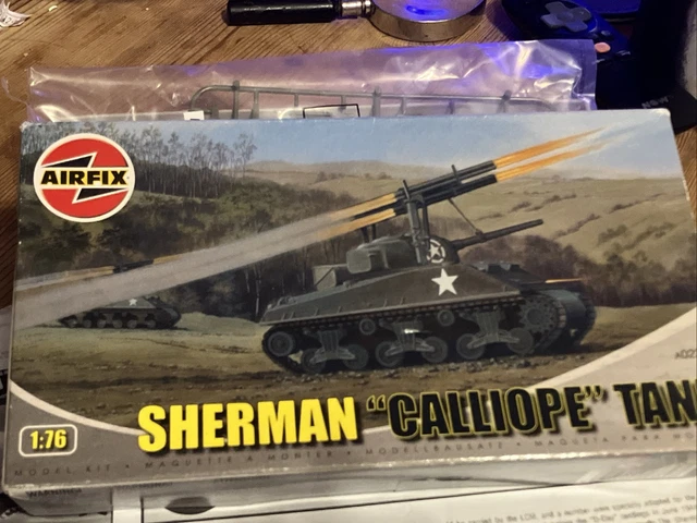 AIRFIX 1/76 SCALE U.S. Sherman "Calliope" Tank model kit. £11.02 ...