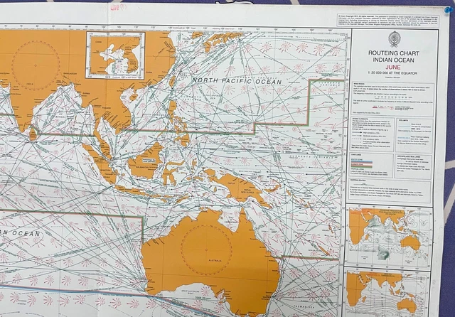 ADMIRALTY JUNE 5126 (6) ROUTEING Chart INDIAN OCEAN Map Chart Maritime ...