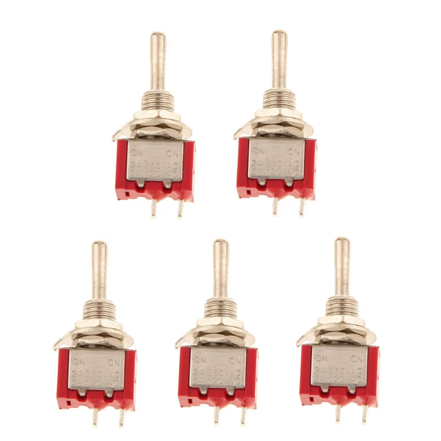 5 X MOMENTARY On/Off(On) Mini Miniature Toggle Switch Model Railway ...