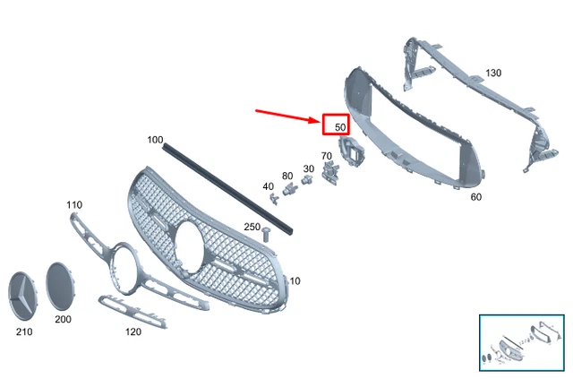 MERCEDES-BENZ GLC X254 Collision Warning System Holder A2548881000 NEW ...