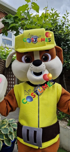 HIRE PAW PATROL Rubble Lookalike Costume Mascot Fancy Dress Hire ...