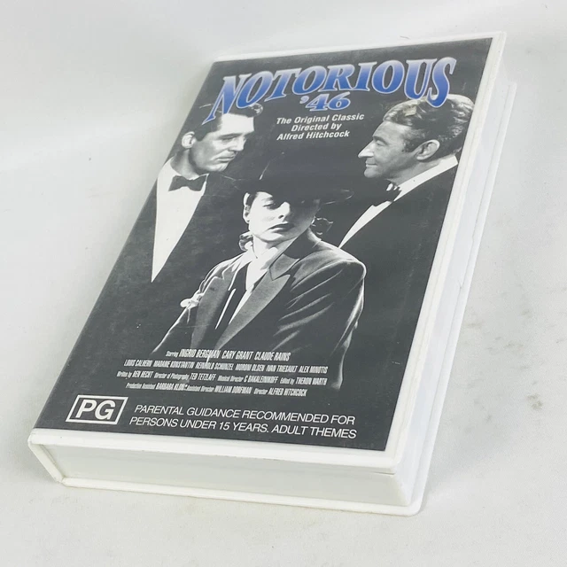 NOTORIOUS VHS 1946 Alfred Hitchcock Big Box VHS Video Cary Grant $20.85 ...