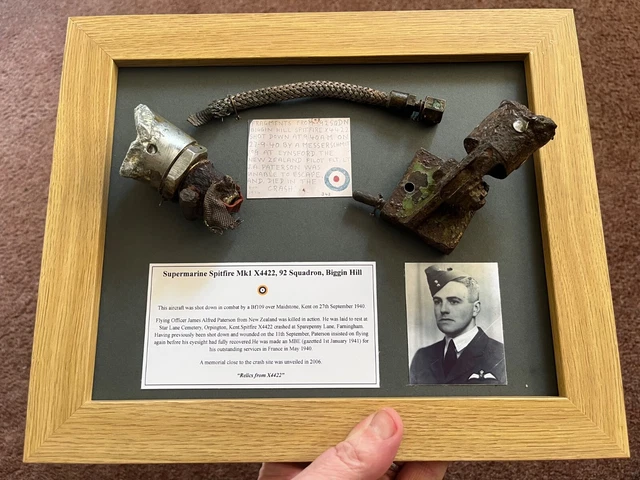 WW2 BATTLE OF Britain relics display, Supermarine Spitfire X4422, 92 ...