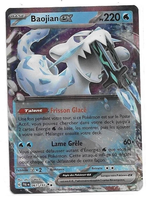 CARTE POKEMON BAOJIAN Ex 220 Pv 061/193 Ecarlate Et Violet Evolutions A ...