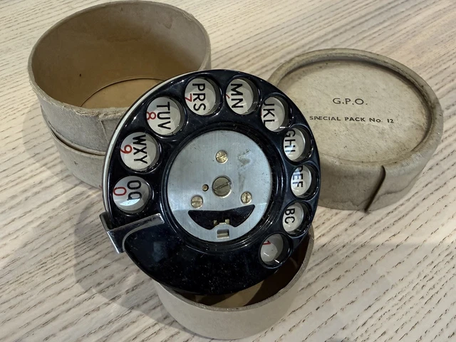 VINTAGE GPO TELEPHONE Rotary Dial No. 12 with Original ‘Special Pack No ...