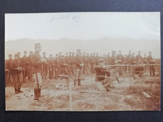CPA BELGIUM? 1907 MILITARY Photography Card RIFLE SHOOTING EXERCISE £12 ...