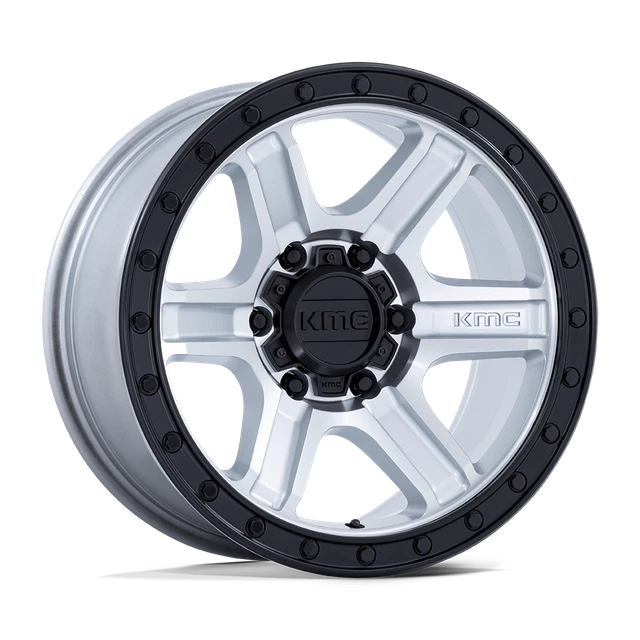 17X8.5 KMC KM551 Outrun Machined With Gloss Black Lip Wheel 6x135 ...
