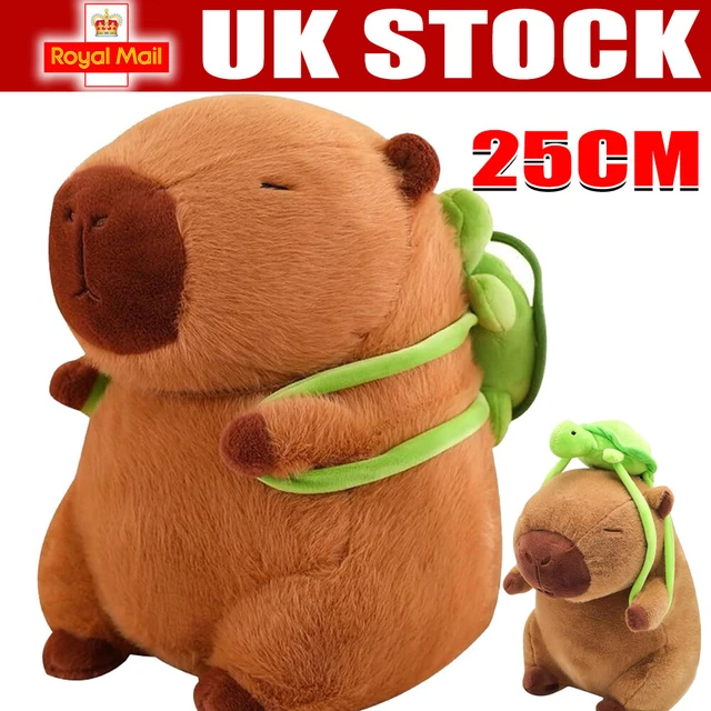 CAPYBARA PLUSH TOY, 25cm Capybara Carrying Turtle Backpack, Stuffed ...
