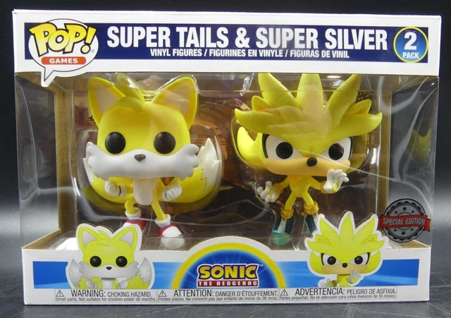 FUNKO POP! SONIC - Super Tails & Super Silver 2-Pack - Special Edition ...