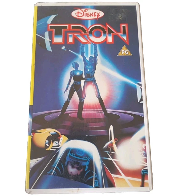 TRON VHS VIDEO Tape 1982 Walt Disney Home Video Edition Retro Jeff ...