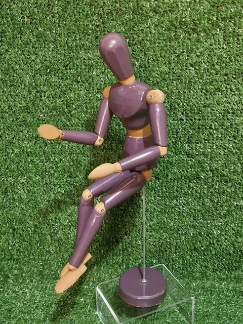WOODEN ARTICULATED ARTIST'S Model Life Drawing Mannequin Figure On ...