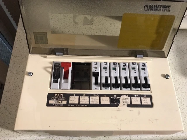 SQUARE D CONSUMER unit 8 Way QOS 8 £4.50 - PicClick UK