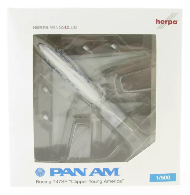 HERPA 517997 BOEING 747SP PAN AM Clipper Young America N533PA 1:500 ... HERPA 517997 BOEING 747SP PAN AM Clipper Young America N533PA 1:500 ...