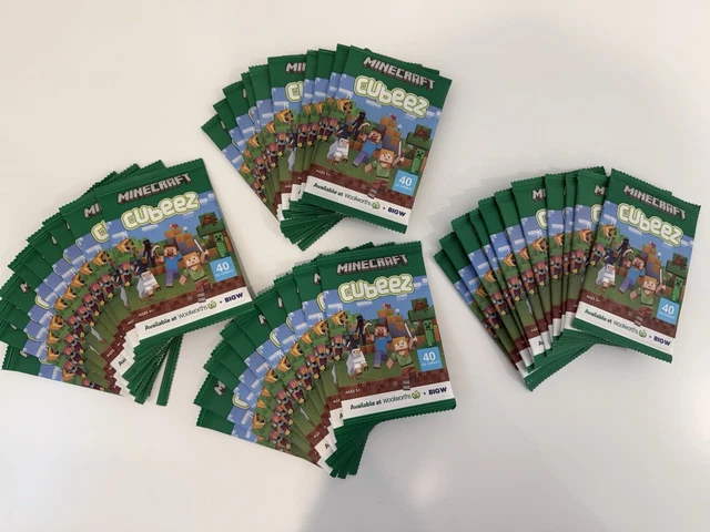 MINECRAFT CUBEEZ 2025 Woolworths x 20 unopened packs $18.00 - PicClick AU
