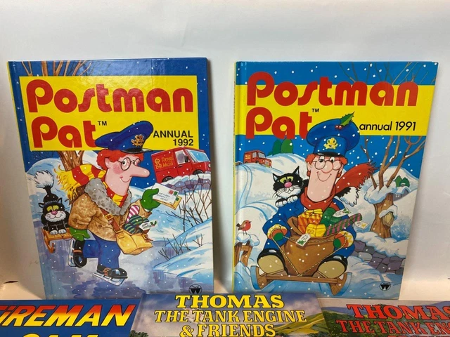 5X VINTAGE CHILDRENS annuals Postman Pat - Fireman Sam - Thomas the ...