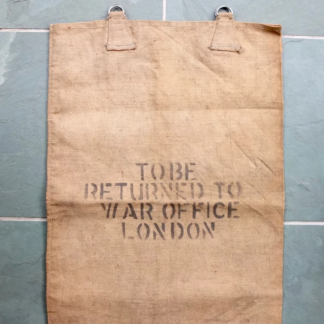 WW2 WAR OFFICE London Mail Bag Vintage British Post Office Sack Home ...