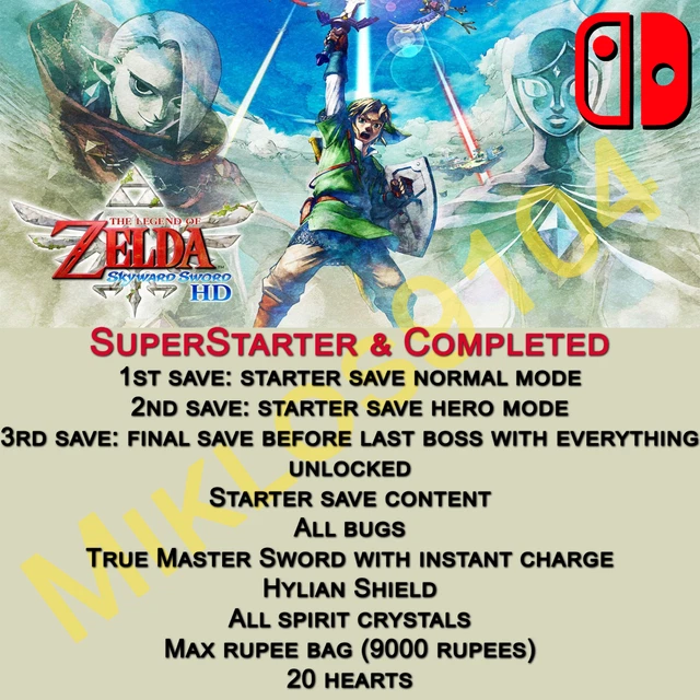 THE LEGEND OF Zelda: Skyward Sword - Save Data for Nintendo Switch ...