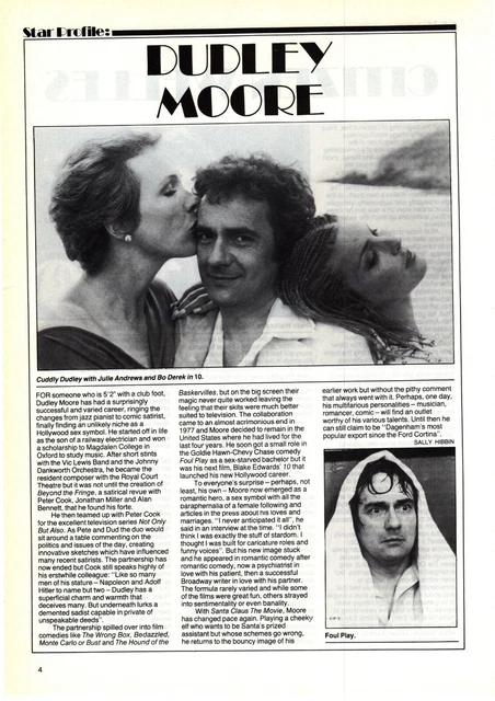 (F&F10) ARTICLE & Picture, Dudley Moore Star Profile & Filmography £2.99 - PicClick UK