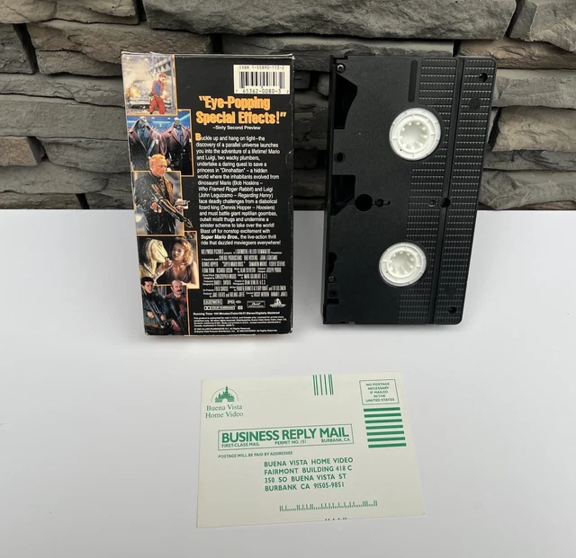 SUPER MARIO BROS Movie VHS 1993 Live Action Nintendo Bob Hoskins Dennis ...
