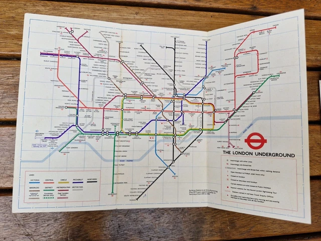 1977 NO1 - LONDON UNDERGROUND TUBE MAP - Paul E Garbutt/Beck - Diagram ...