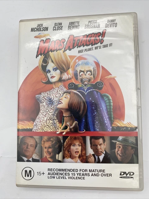 MARS ATTACKS! (DVD, 1996) Jack Nicholson, Glenn Close, Danny DeVito ...