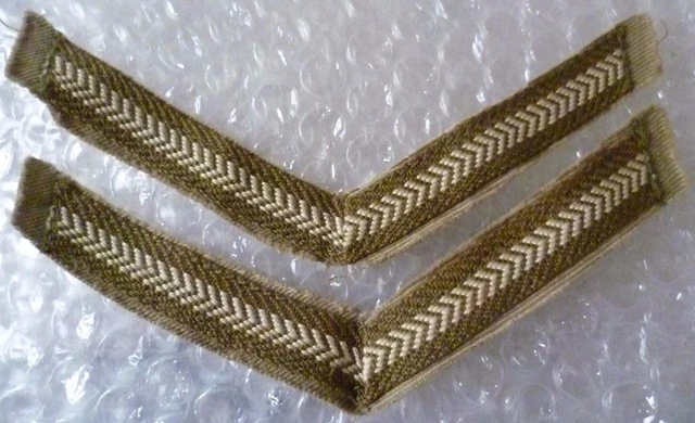 BRITISH ARMY LANCE Corporals Cloth Chevron Insignia Rank Stripes Patch ...