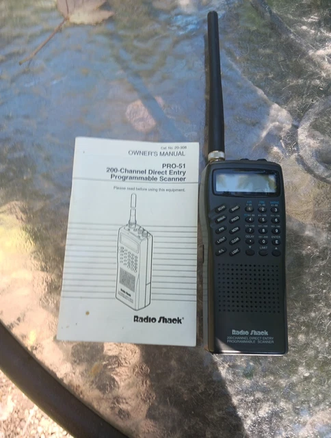 VINTAGE RADIO SHACK 200 Channel Portable Scanner 20-308 Pro-51 With ...