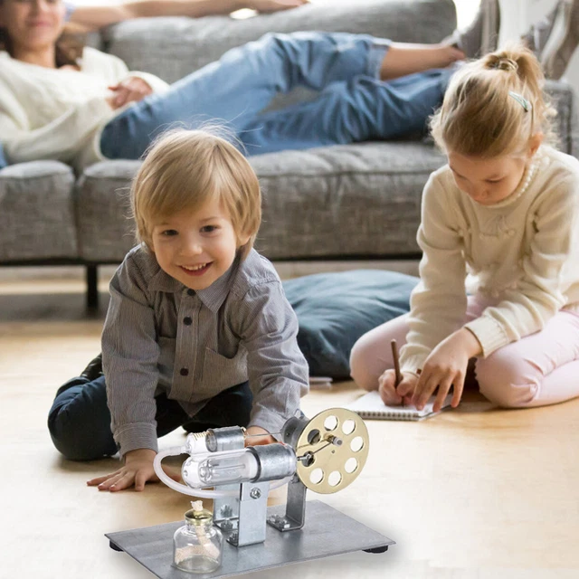 MINI METAL HOT Air Stirling Engine Motor Flywheel Generator DIY Model ...