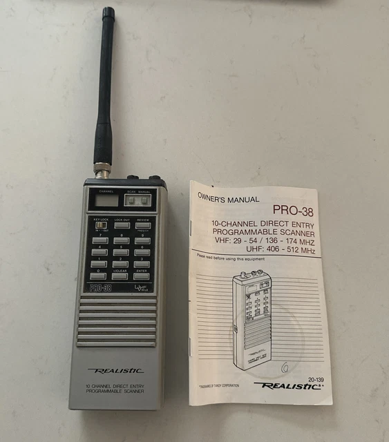 REALISTIC PRO-38 10 Channel Direct Entry Programmable Scanner 20-139 ...