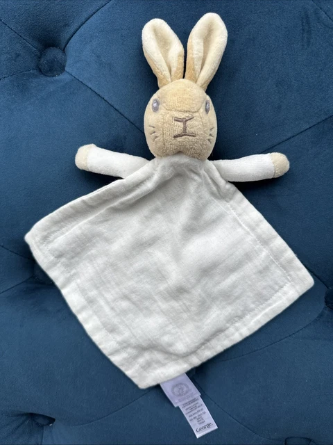 PETER RABBIT SMALL Bunny Muslin Comforter George ASDA New ️ creamy ...