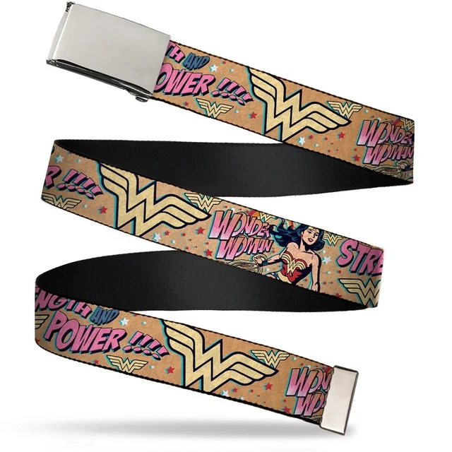`BLANK CHROME 1.0`` Buckle - Wonder Woman Strength & Power W (US IMPORT ...