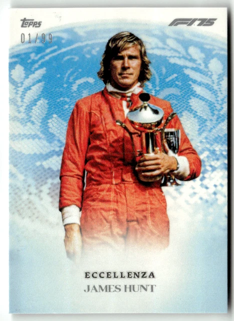 TOPPS 2025 ECCELLENZA Fórmula 1 James Hunt Supremo Blue 1/99 Rookie EUR ...