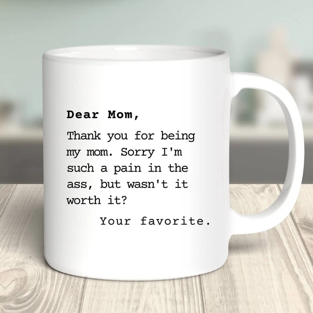 DEAR MOM THANK You For Being My Mom Motherhood Birthday Gift Mother's ...