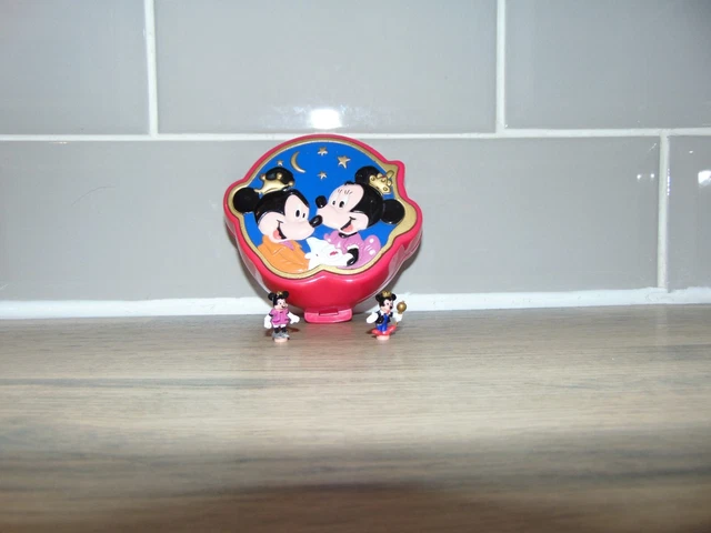 VINTAGE 1995 MICKEY & Minnie Mouse Polly Pocket Disney Castle, Figures ...