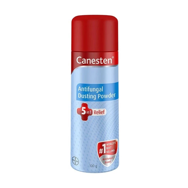 CANESTEN ANTIFUNGAL DUSTING Powder 100gm For Fungal Infections Redness ...